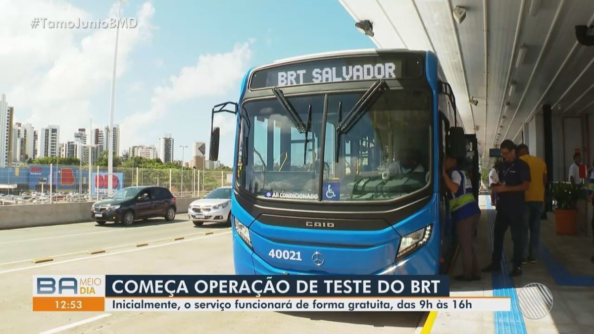 Operação de teste do BRT começa nesta sexta-feira, em Salvador | Bahia | G1