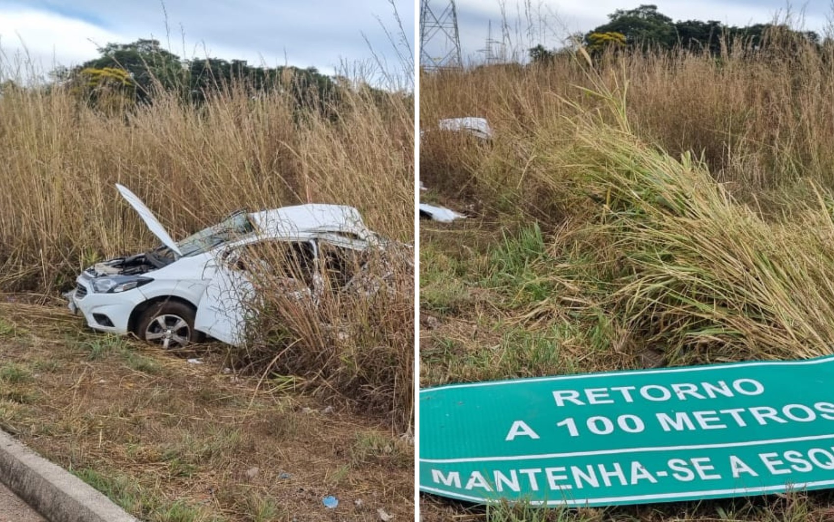Motorista morre após bater carro contra placa e carro partir ao meio na BR-060 – MRZ Notícias