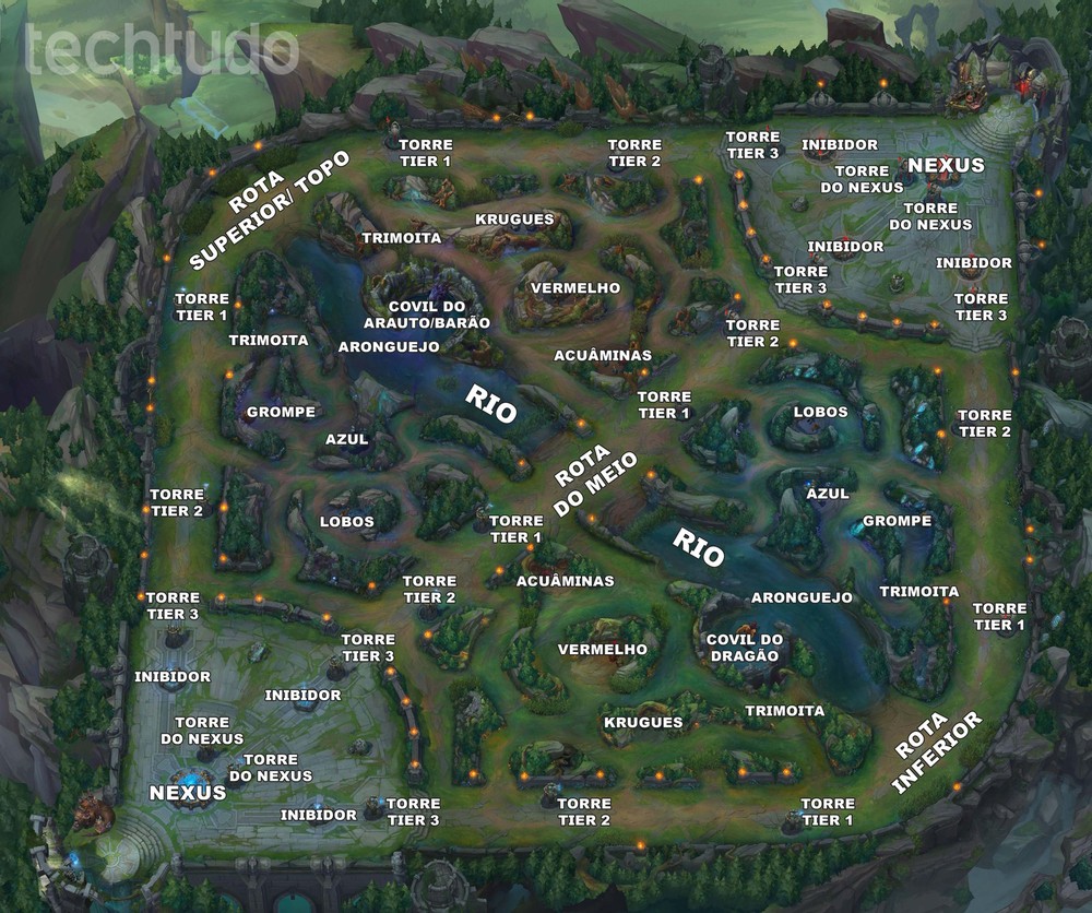 Bem-vindo a Summoner’s Rift! Conheça o mapa competitivo do LoL