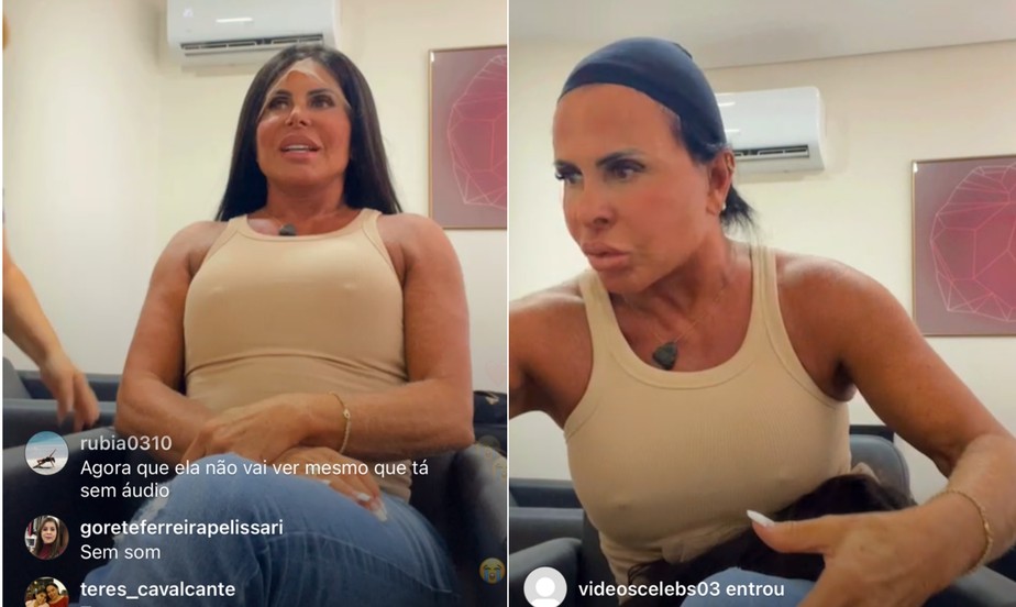 Gretchen faz live sem áudio experimentando lace e fãs se divertem ...