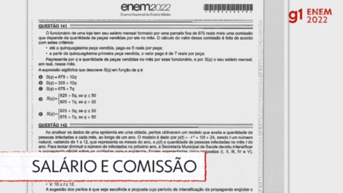 Gabarito oficial do Enem 2022 é divulgado; matemática tem questão ...
