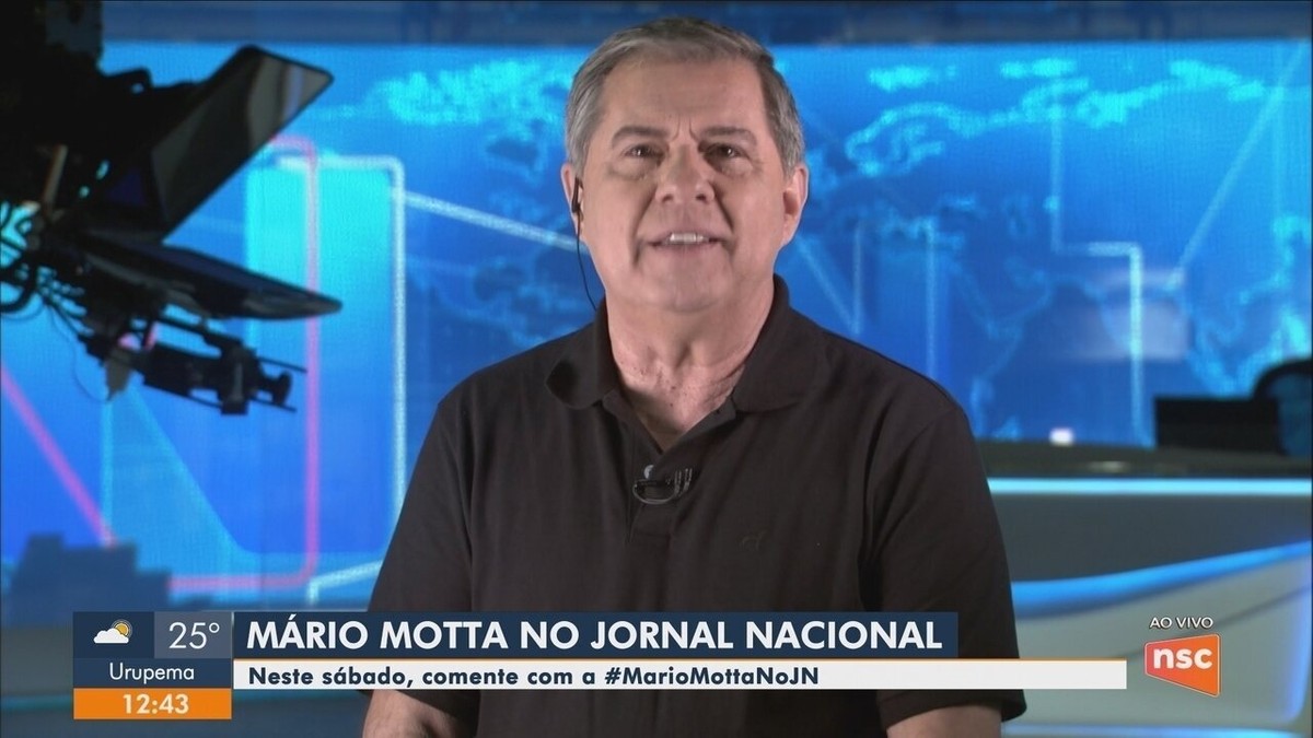 Mário Motta, com mais de 30 anos de JA, apresenta o Jornal Nacional neste sábado | NSC TV | Rede ...
