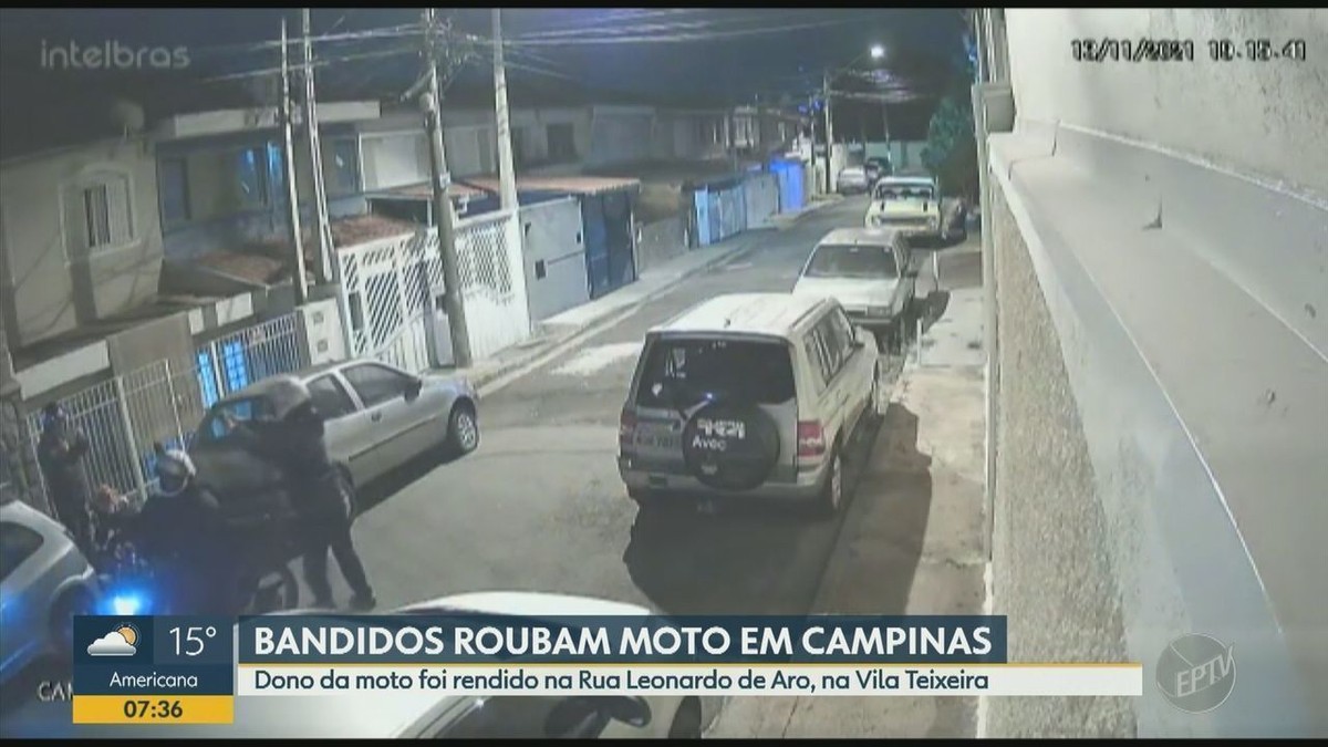 Câmera De Segurança Registra Roubo De Moto à Mão Armada Em Campinas