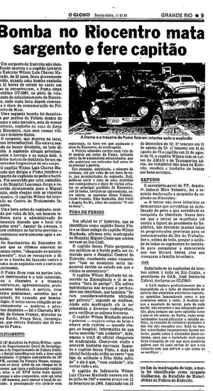 Justiça Federal determina trancamento do caso Riocentro - ÉPOCA | Tempo