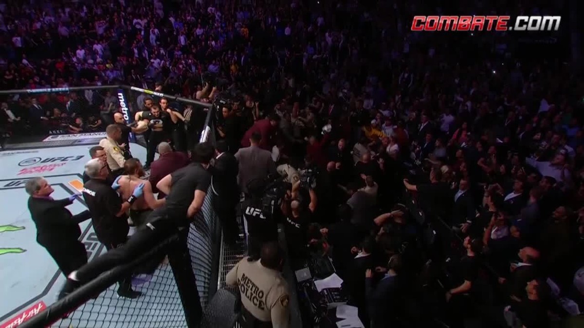 Focos da pancadaria: veja a confusão no UFC 229 por diferentes pontos ...