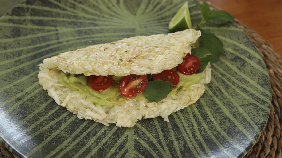 Tapioca rústica com maionese de abacate | Sabor & Luz | Receitas