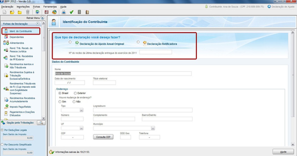 G1 - Identificação do contribuinte - notícias em Imposto de Renda 2012