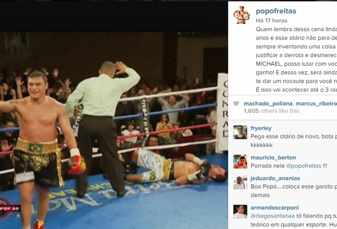 Popó lembra nocaute, xinga e ironiza Michael: "Se achando o Mayweather"