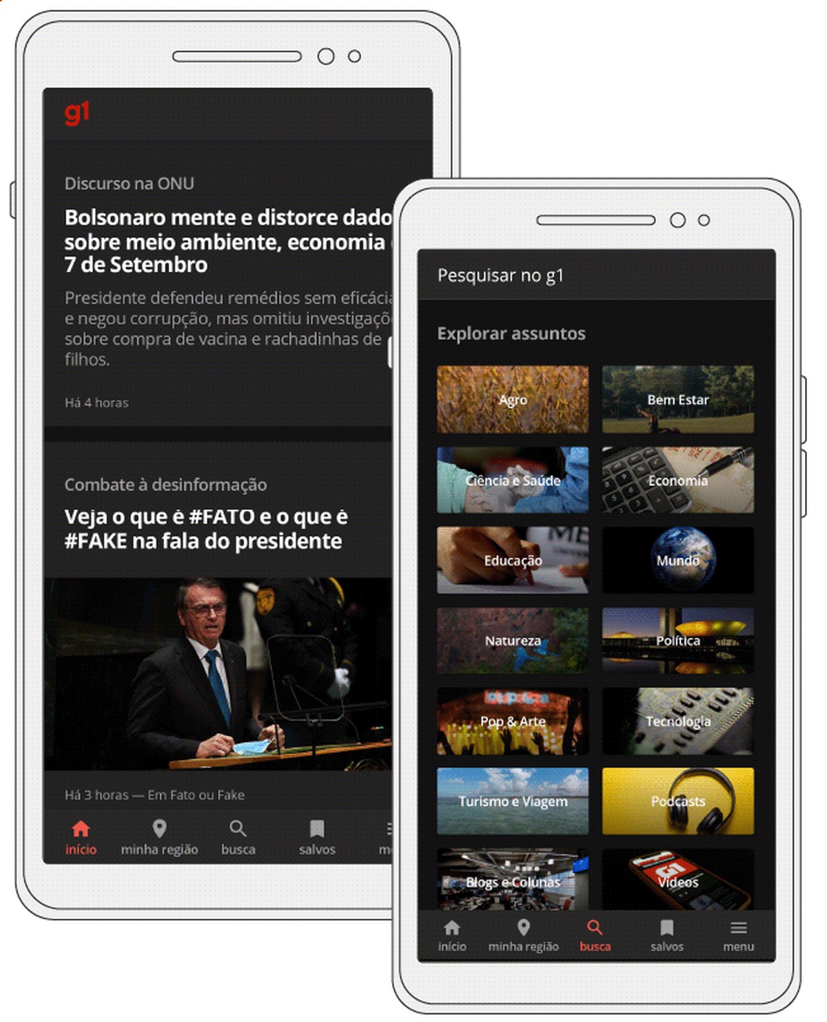 Novidades no app do g1: veja como compartilhar vídeos, ativar modo ...