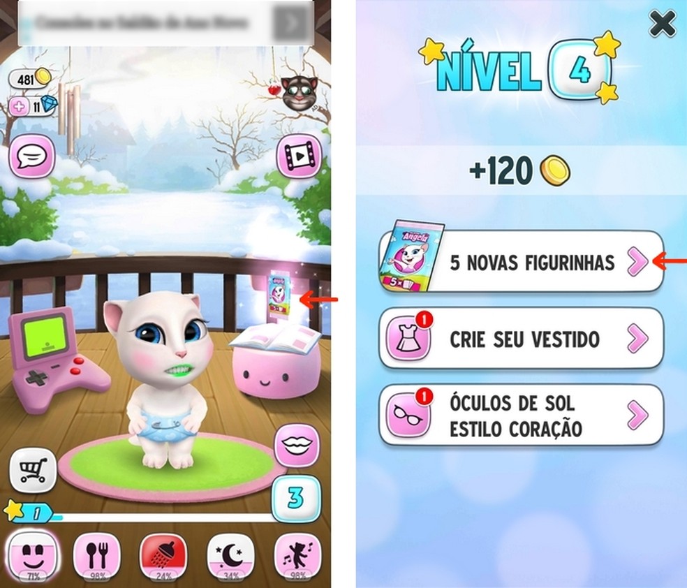 Como usar o Minha Talking Angela, jogo da gatinha falante para celular ...