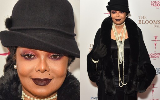 Janet Jackson aparece bem diferente com look anos 1920 em baile de gala ...